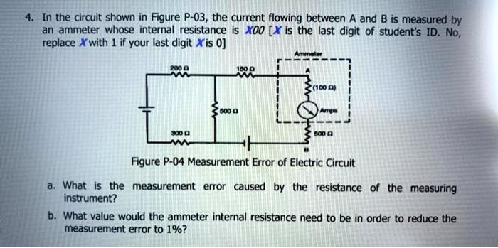 SOLVED: In the circuit shown in Figure P-03, the current flowing between A and B is measured by ...