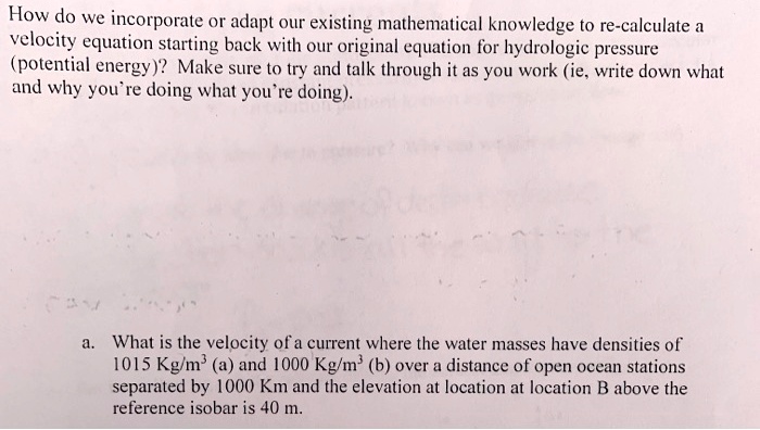 SOLVED: How do we incorporate or adapt our existing mathematical ...