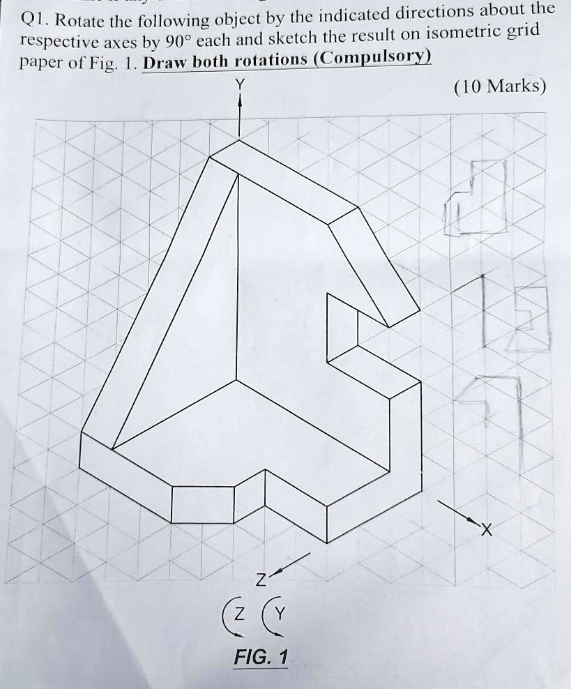 Solved Q1 Rotate The Following Object By The Indicated Directions 4896