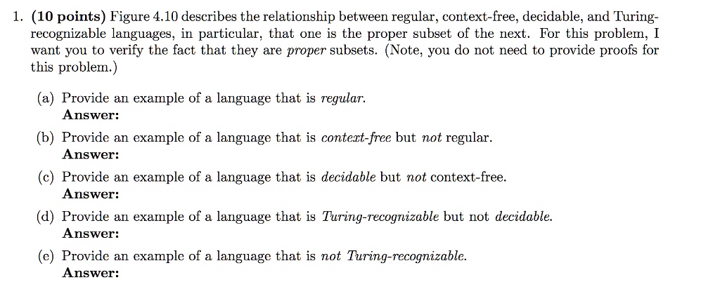 Solved Figure 410 Describes The Relationship Between Regular Context 8523