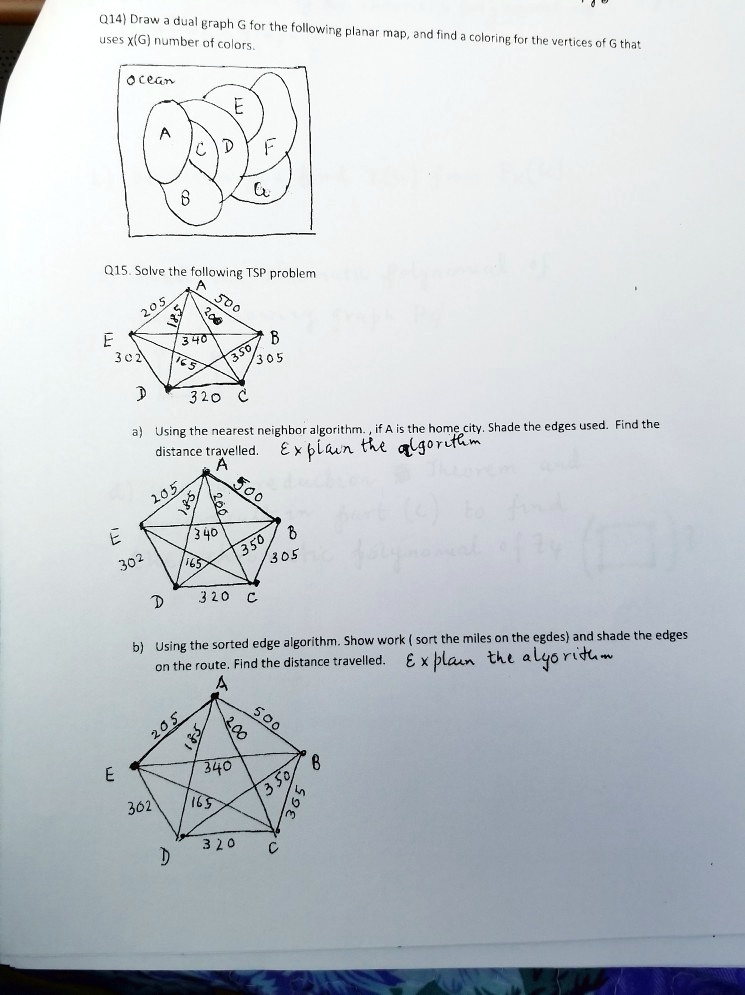 SOLVED: 114. Draw dual Graph for the following planar map and find the ...