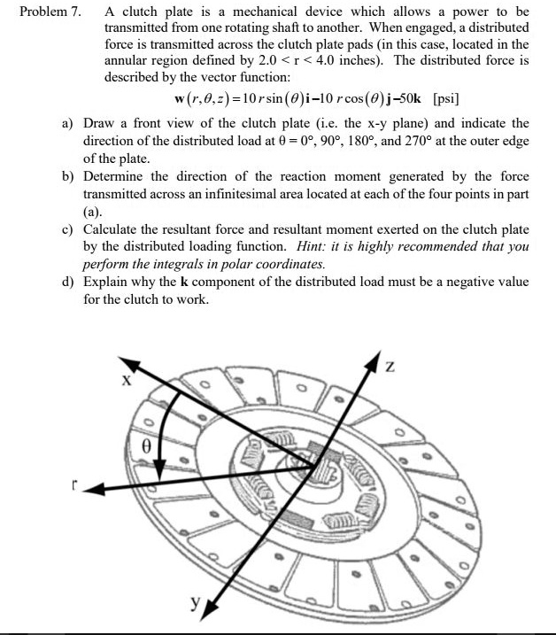 Problem 7. A clutch plate is a mechanical device which allows a power ...