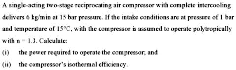 A single-acting two-stage reciprocating air compressor with complete ...