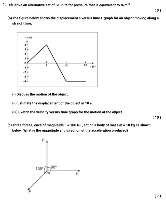 Solved Texts 1 A Derive An Alternative Set Of Si Units For