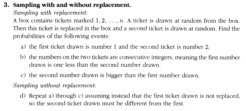 SOLVED: 3. Sampling with and without replacement Samp sling with ...