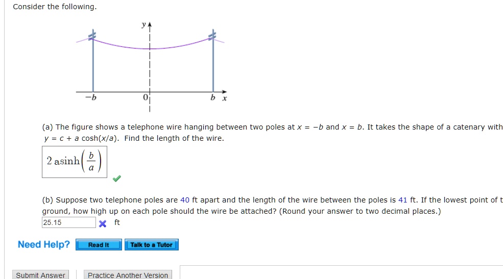 SOLVED: Consider the following The figure shows a telephone wire ...