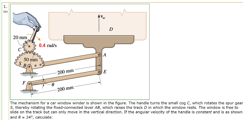 SOLVED: a) the angular velocity of lever AB (in rad/s and take + CCW ...