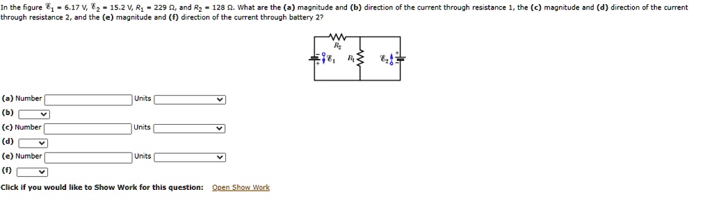 SOLVED: Figure 6.17V; 2 15.2 V; Ri 2, and Rz 128. What are the (a ...