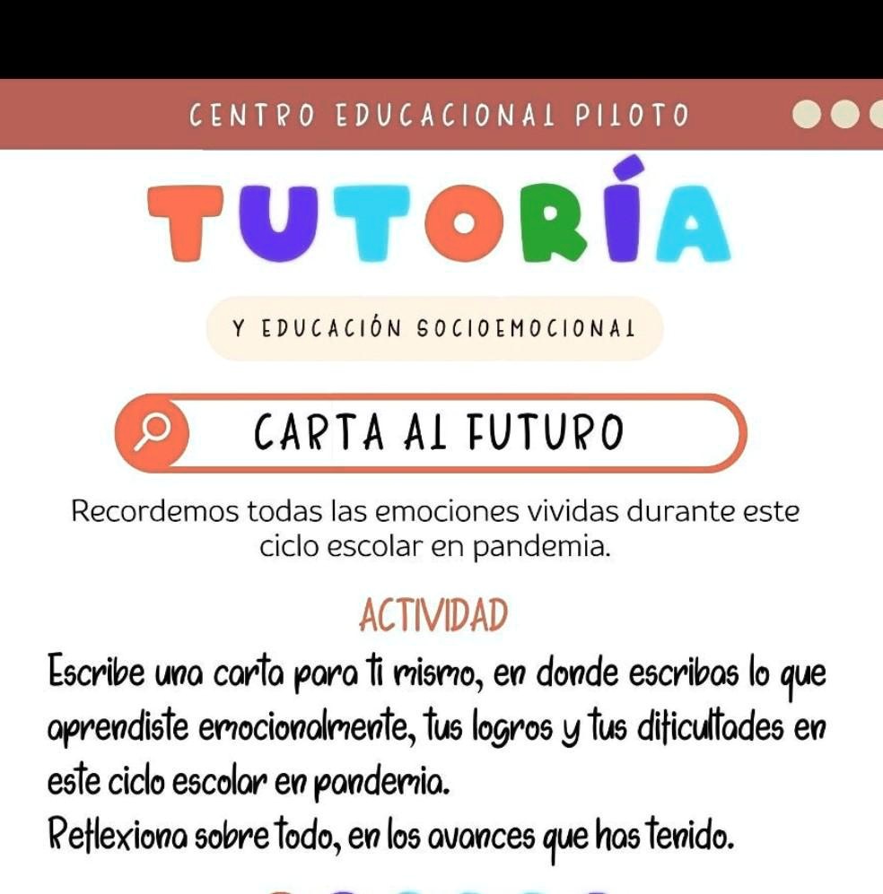 SOLVED: alguna carta para mí mismo donde ponga como me fue en el ciclo ...