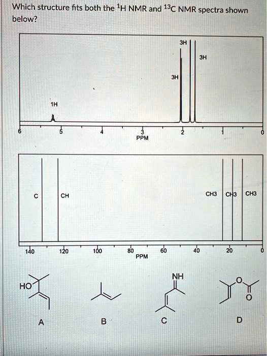VIDEO solution: Which structure fits both the IH NMR ad 13C NMR spectra ...