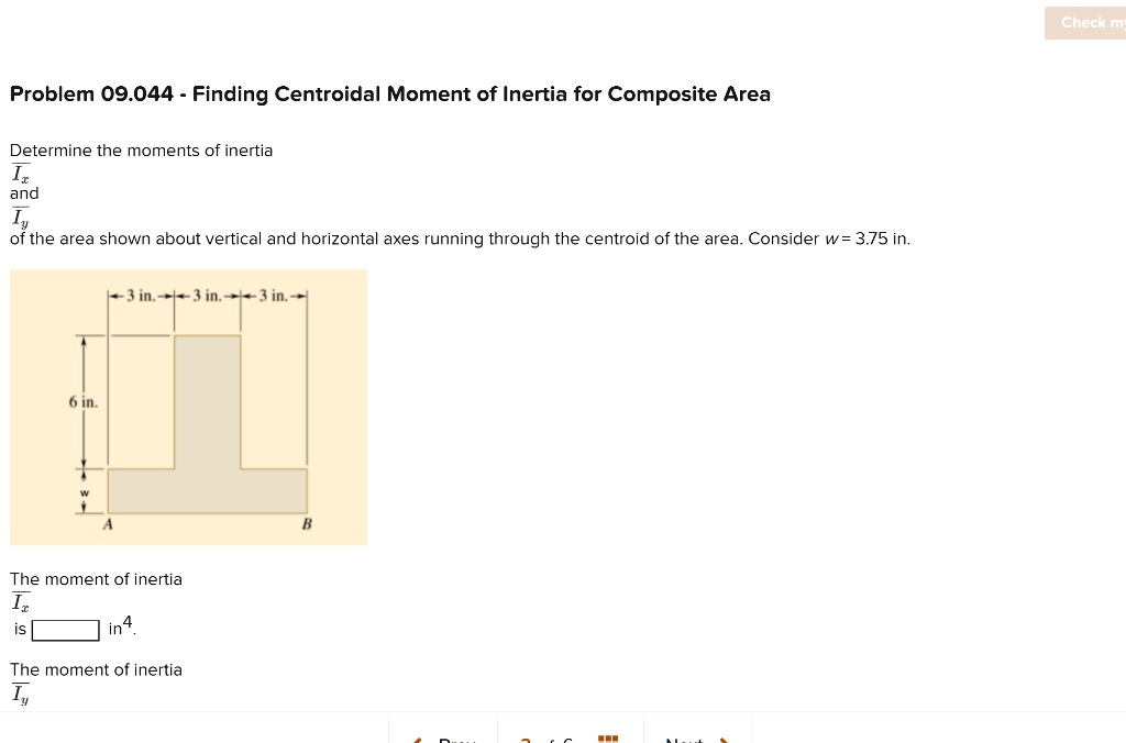Problem 09.044 - Finding Centroidal Moment of Inertia for Composite ...