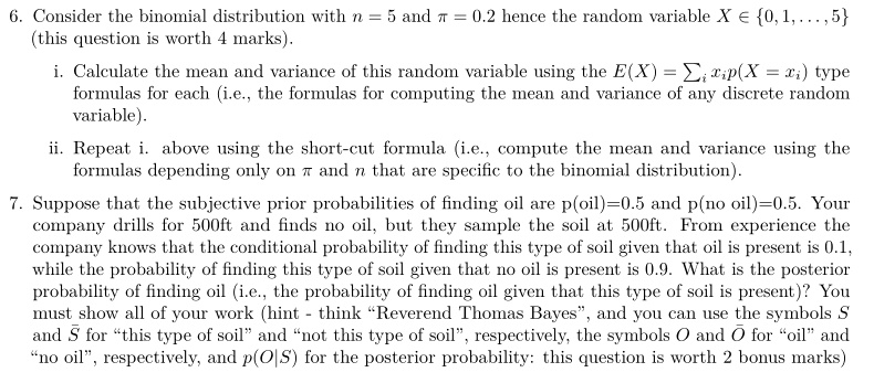Solved Consider The Binomial Distribution With N 5 And P 02