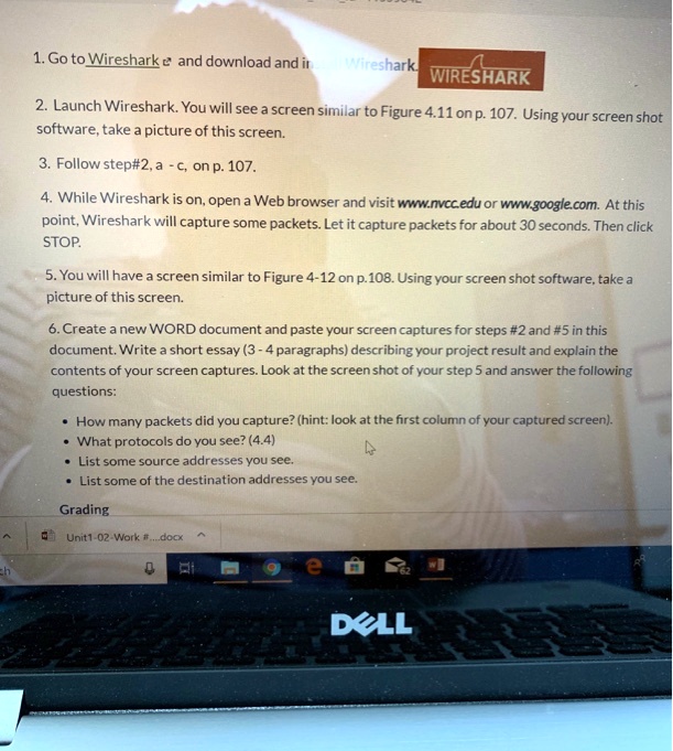 SOLVED: 1. Go to Wireshark and download it. 2. Launch Wireshark. You will see a screen similar ...
