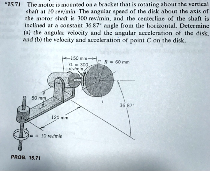 SOLVED: Please help if you can! Thanks! *15.71 The motor is mounted on ...