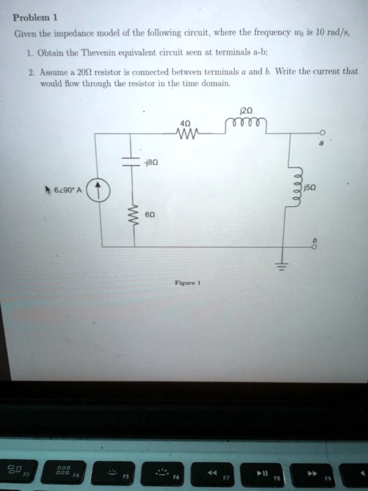 SOLVED: Problem 1: Given the impedance model of the following circuit, where the frequency Ï‰ is ...