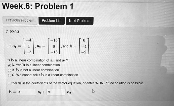 SOLVED:Week.6: Problem 1 Previous Problem Problem List Next Problem ...
