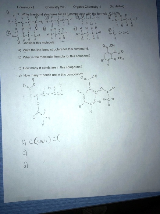 SOLVED: Hamework | Chemistry 203 Organic Chemistry Dr. Heilwig Write ...