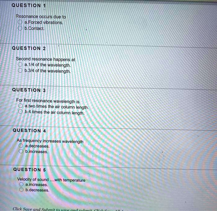question resonance occurs due to aforced vibrations contact question 2 ...