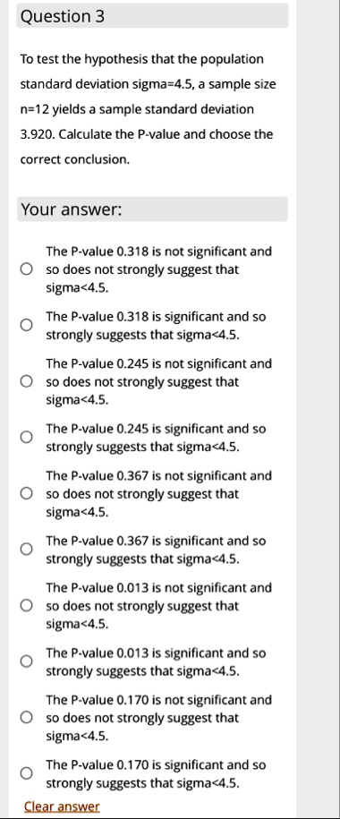 question 3 to test the hypothesis that the population standard ...