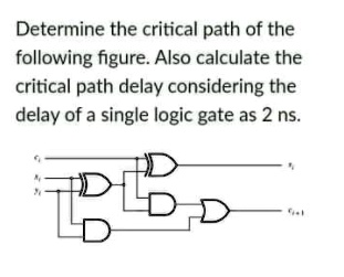SOLVED: Determine the critical path of the following figure: Also calculate the critical path ...