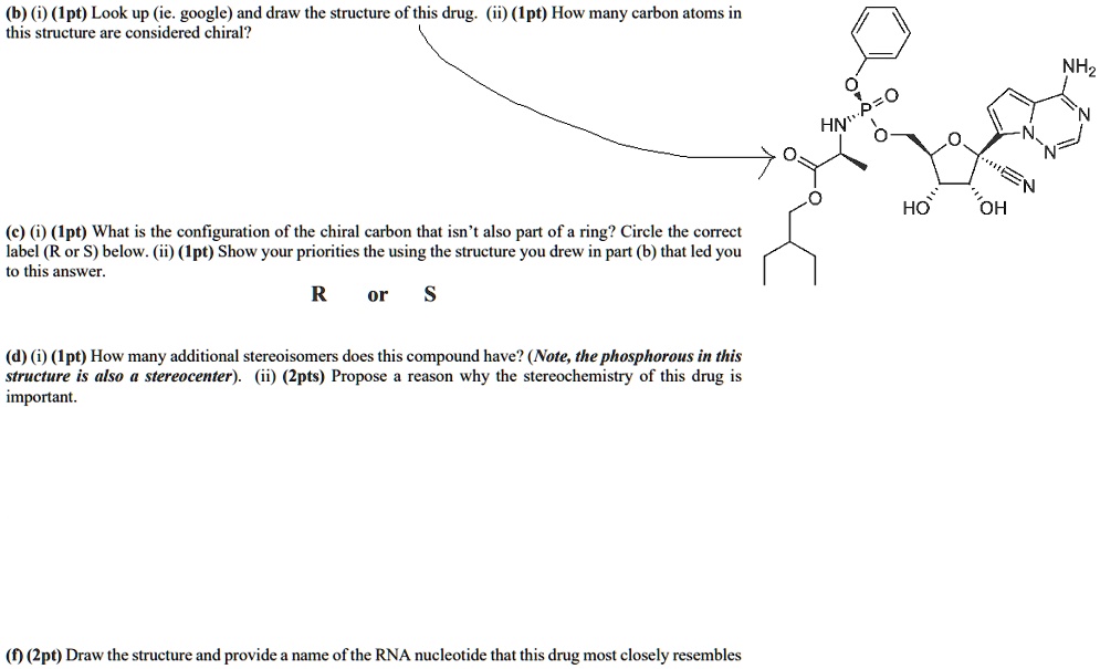 SOLVED: (b) () (Ipt) Look up (ie: google) and draw the structure of ...