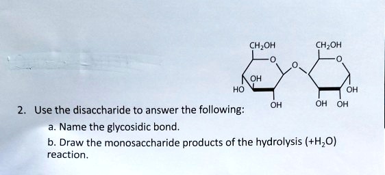 SOLVED: CHzOH CHzOH OH OH Use the disaccharide to answer the following ...