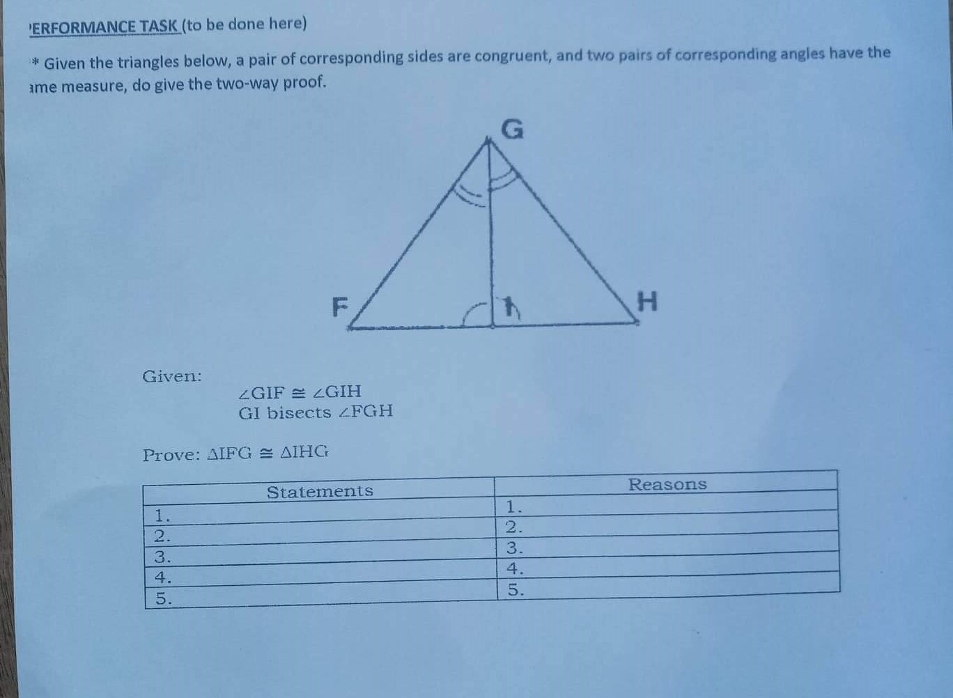 SOLVED: Given the triangles below, a pair of corresponding sides are congruent, and two pairs of ...