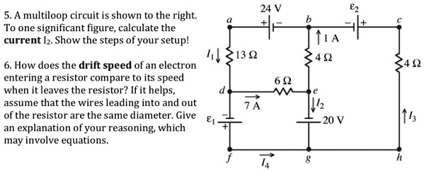 SOLVED: A multiloop circuit is shown to the right. To one significant ...
