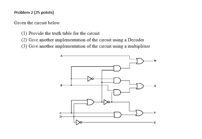 SOLVED: Problem 2 (25 points) Given the circuit below (1) Provide the ... SOLVED: Problem 2 (25 points) Given the circuit below (1) Provide the ...