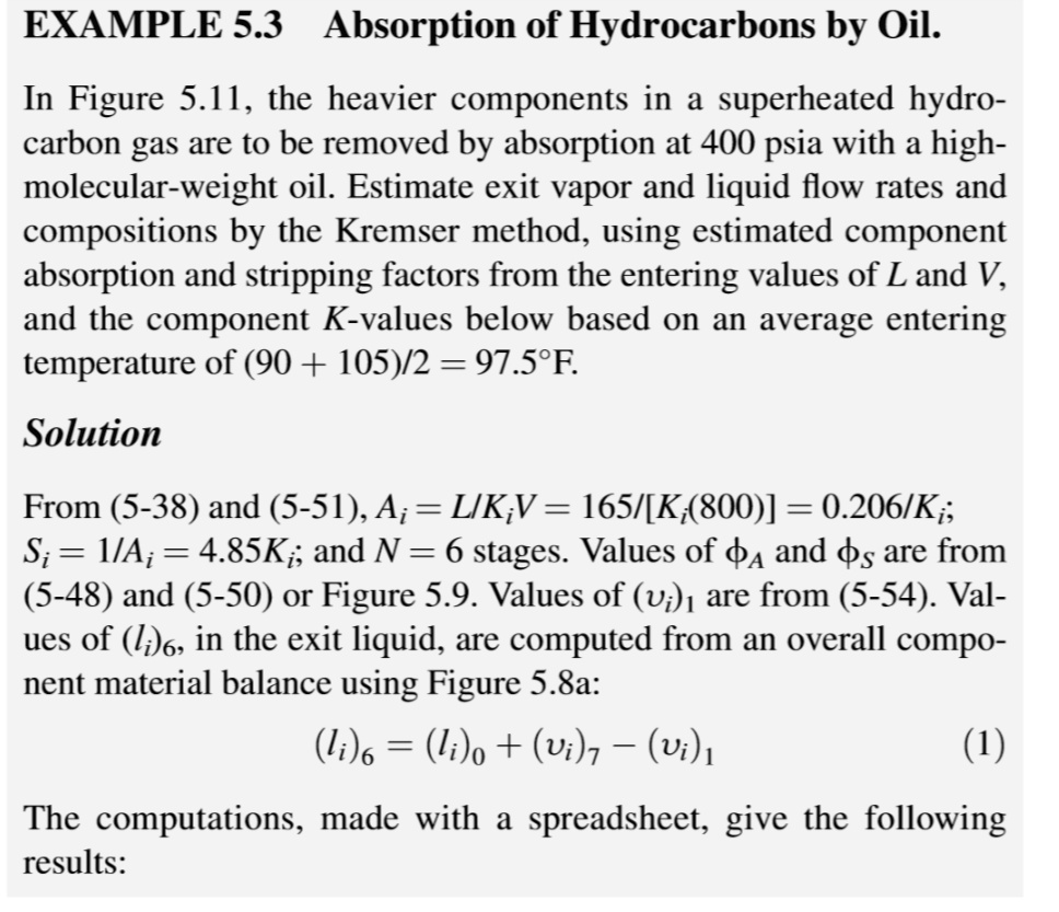 example 53 absorption of hydrocarbons by oil in figure 511 the heavier ...