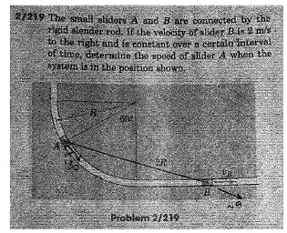 SOLVED: Calculate the acceleration of slider A? Calculate the angular ...