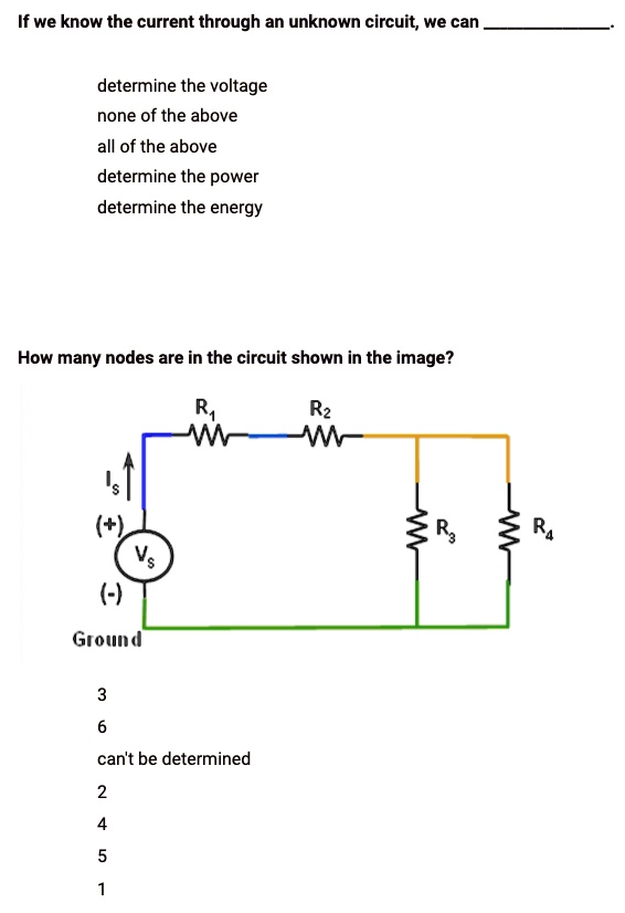 If we know the current through an unknown circuit, we can determine the voltage none of the ...