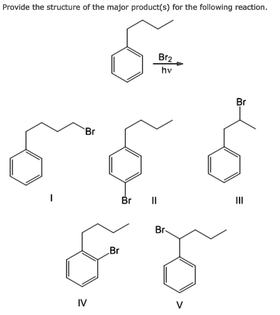 SOLVED: Provide the structure of the major product(s) for the following ...