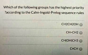 which of the following groups has the highest priority according to the ...