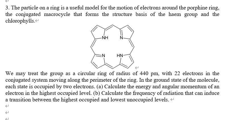 SOLVED: 3 . The particle on ring is useful model for the motion of ...