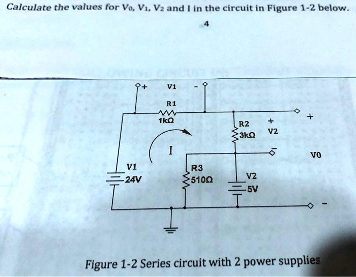 SOLVED: Calculate the values for Vo, Vi, Vz, and I in the circuit in Figure 1-2 below. V1 R1 VM ...