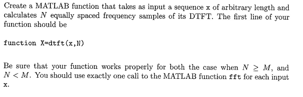 Solved Create A Matlab Function That Takes As Input A Sequence X Of Arbitrary Length And
