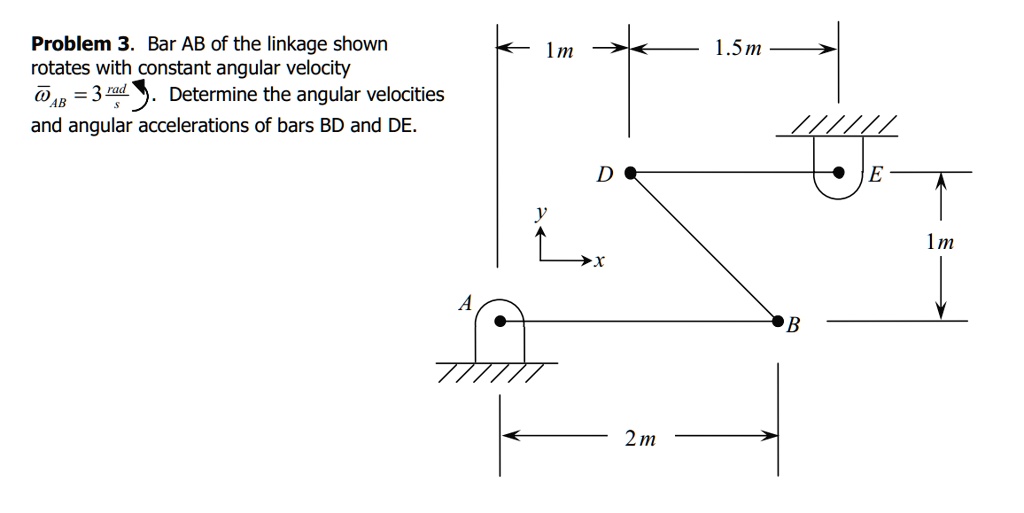 Problem 3 Bar Ab Of The Linkage Shown Rotates With Constant Angular