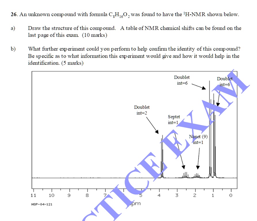 26 an unknown comp ound with formula h6o was found to have the ih nmr shown below draw the ...