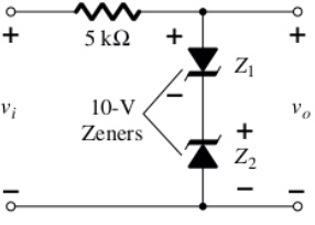 SOLVED: Seatwork: Zener Diode Biasing Sketch the output of the network ...