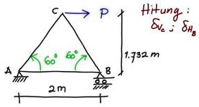 SOLVED: Using the unit load method, calculate: - Horizontal deflection at B - Vertical ...