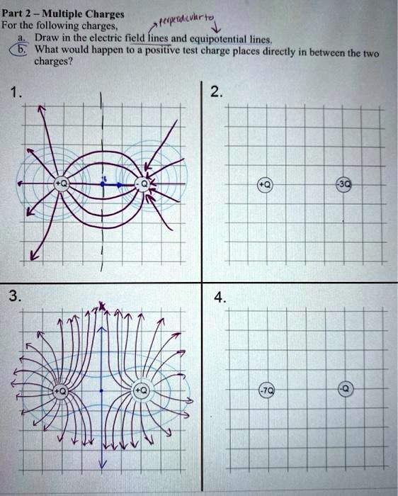 part 2 multiple charges kdanrto for the following charges draw in the ...