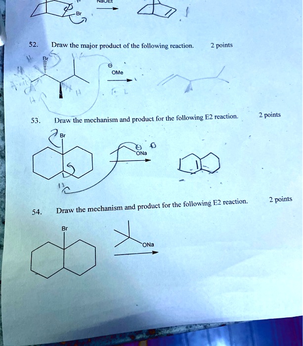 SOLVED: Draw the major product of the following reaction. 2 points OMe ...