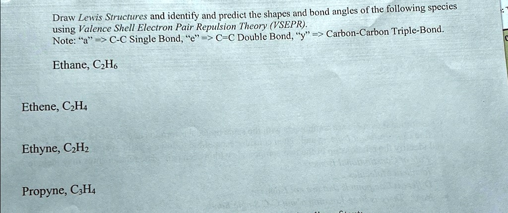 Draw Lewis Structures and identify and predict the shapes and bond ...