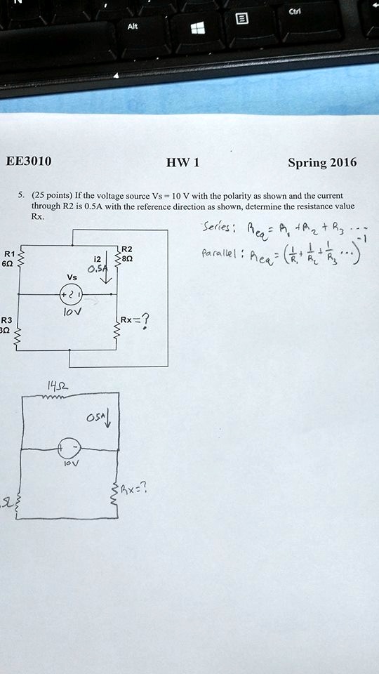 if the voltage source vs 10v with the polarity as shown and teh current ...