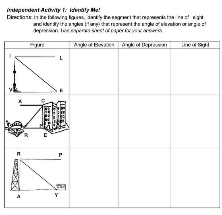 independent activity 1 identify me directions in the following figures ...