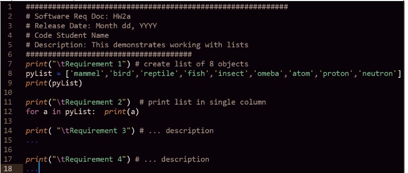 Solved Using Python Write A Program Named Hw2apy That Meets The Following Requirements 1 2973
