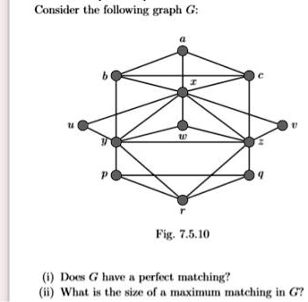 Consider the following graph G: b c I P q Fig. 7.5.10 (i) Does G have a ...