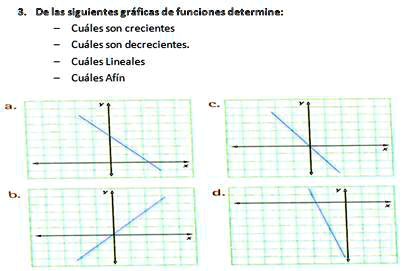 cual es lineal cual es afin cual es creciente y cual es decreciente ...