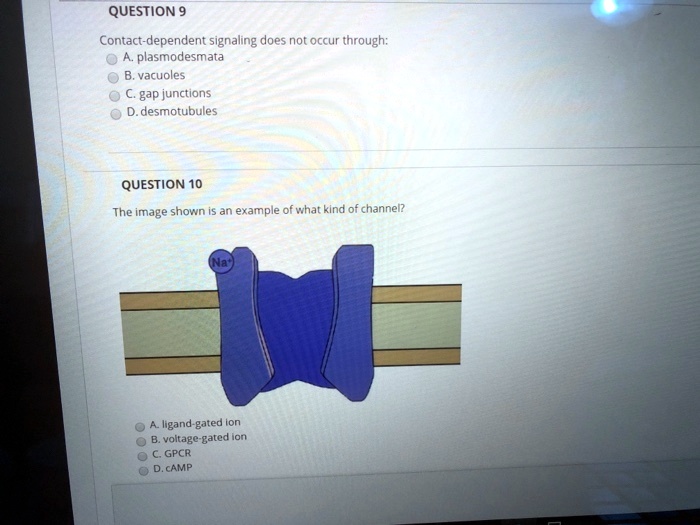 SOLVED: QUESTION 9 Contact-dependent signaling does not occur through ...